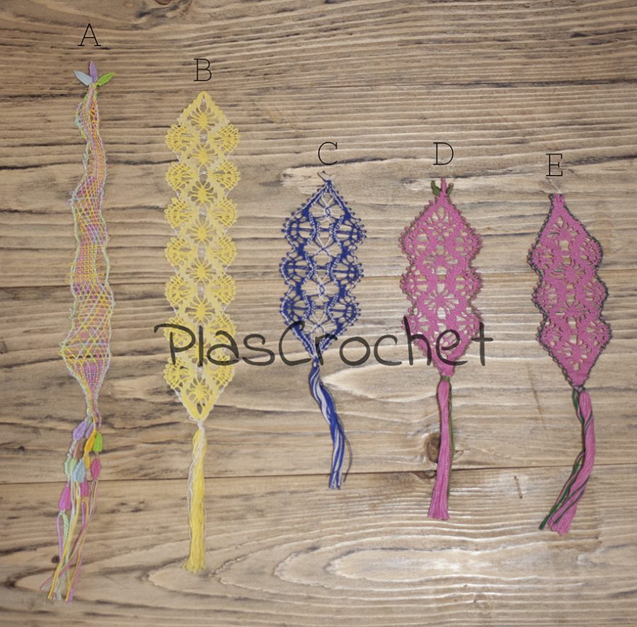 Marcapáginas de encaje de bolillos – Plascrochet